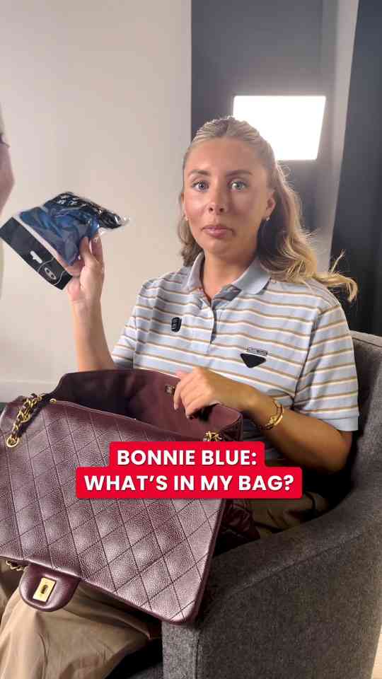 What's in Bonnie Blue's handbag?