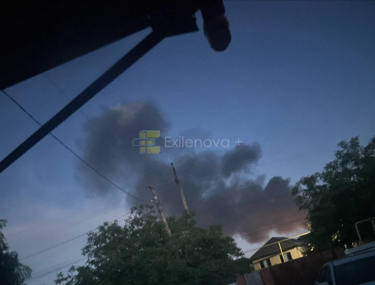 Russian Ilsky oil refinery on fire after drone attack