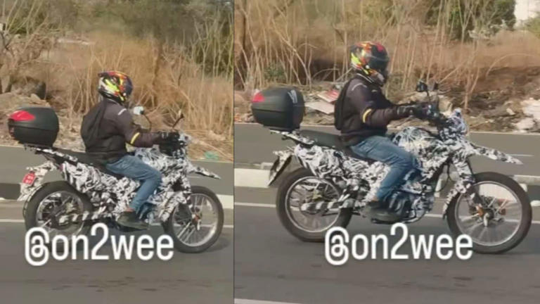 Bajaj's Hero Xpulse rival snapped testing with more balanced tyre sizes