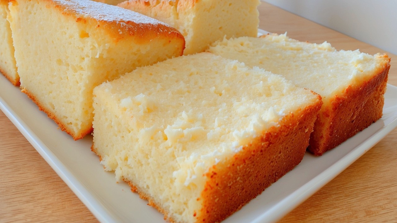 Moist yogurt cake recipe with delicious vanilla flavor