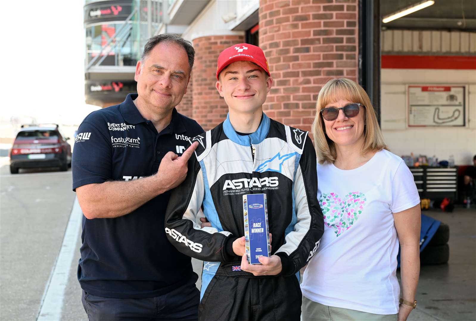 Thomas Merritt, from Kings Hill, celebrates his first-ever Brands Hatch ...