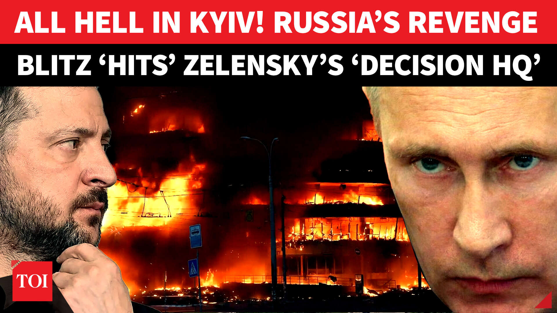 Kyiv hit by Russian strikes targeting residential areas, key leadership hub