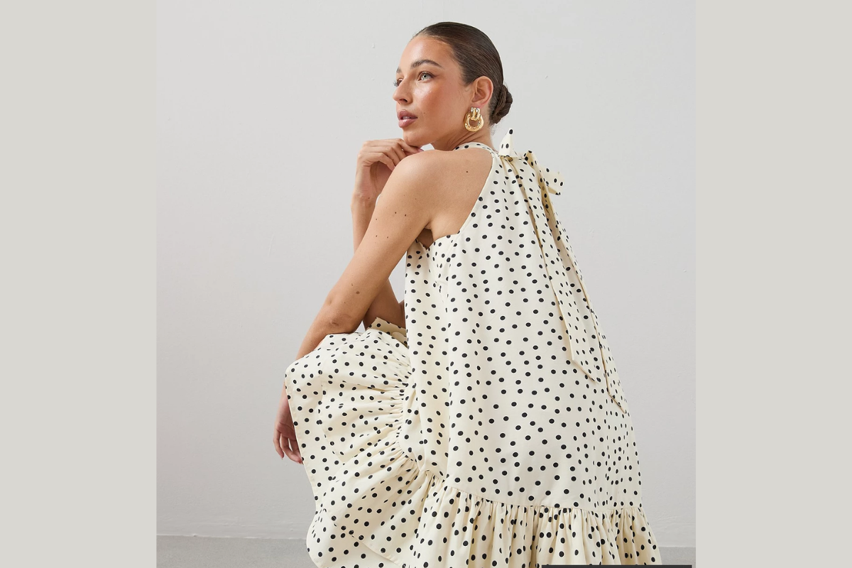 This polka dot mini dress from Very is set for summer occasion season ...