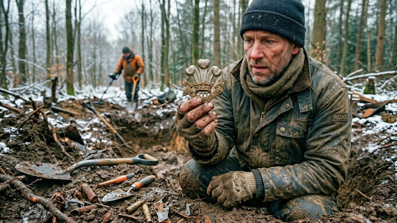 British foxholes spilled hidden weapons and a Welsh badge