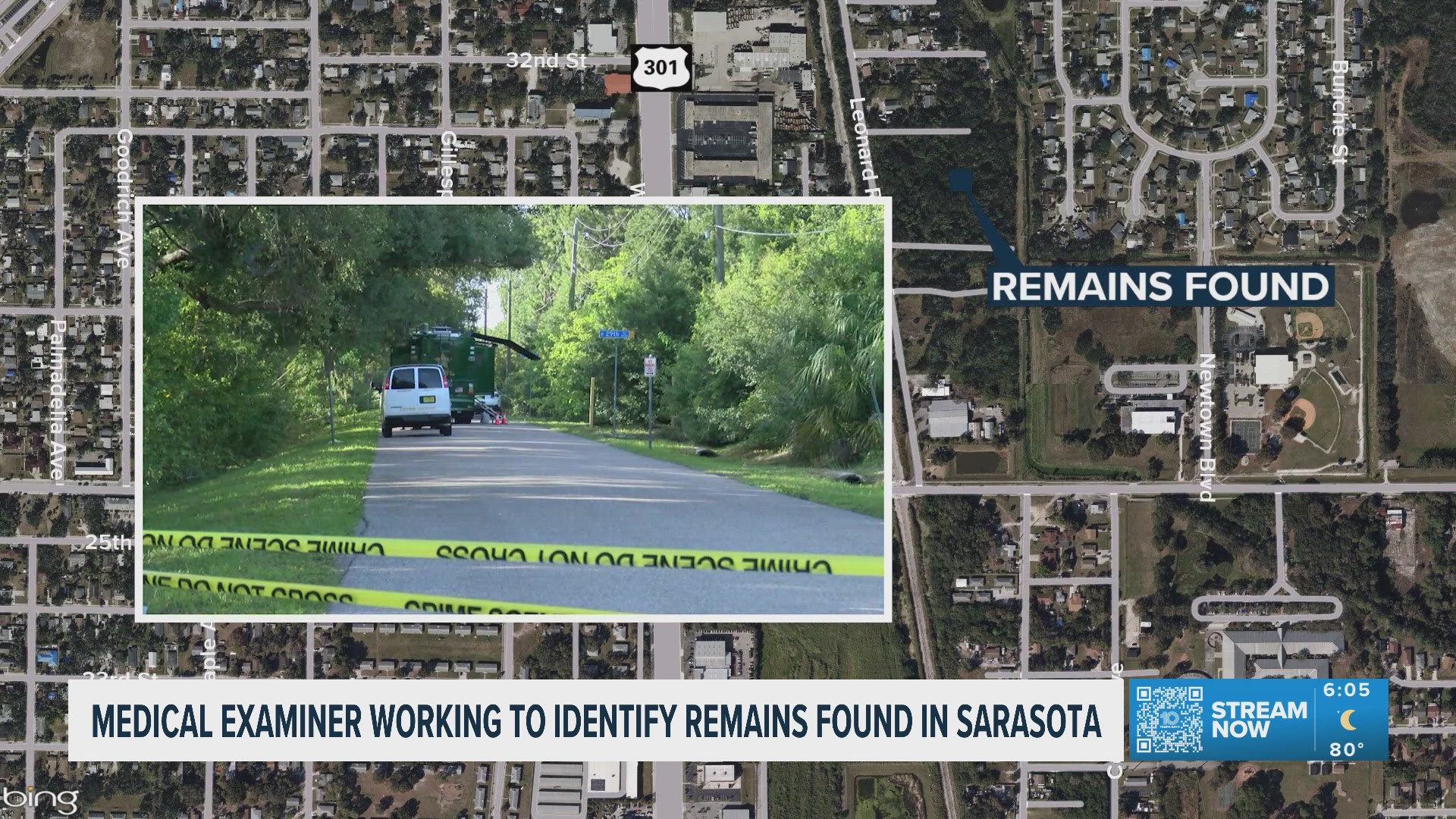A pair of human remains was found in the Tampa Bay area on Monday