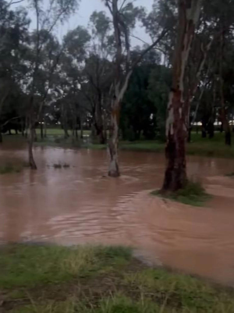 Severe weather warning as golf course floods