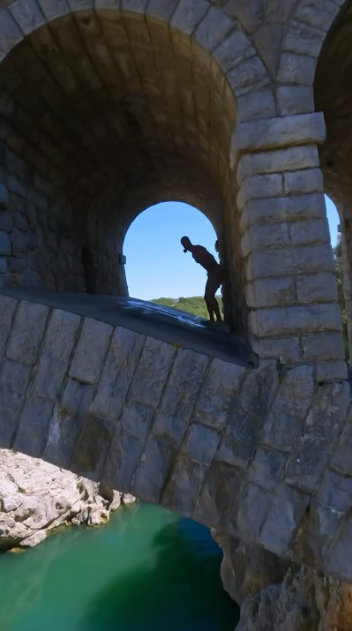 Epic drone footage captures incredible cliff jumping
