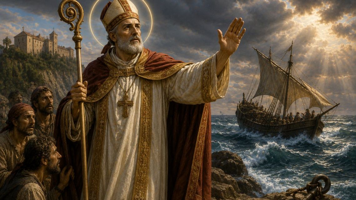 San Erasmo de Formia, santo protector de las parturientas y los navegantes