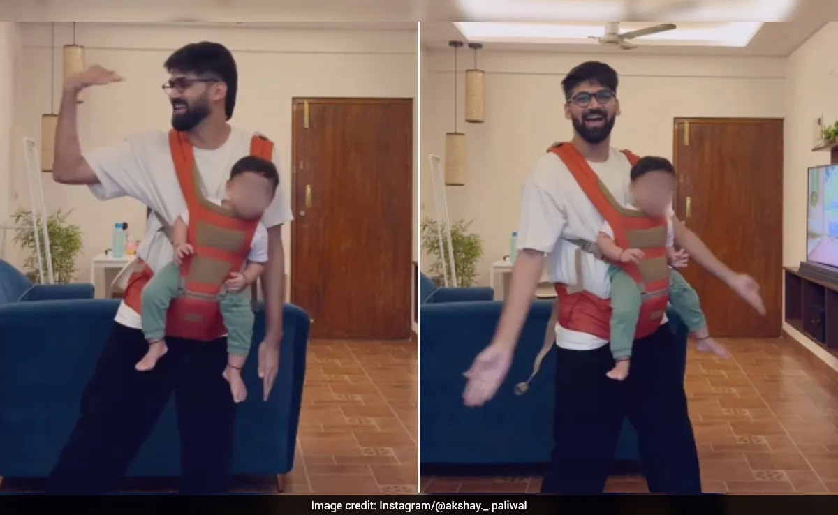 Video of man dancing with his baby goes viral, internet calls it cute