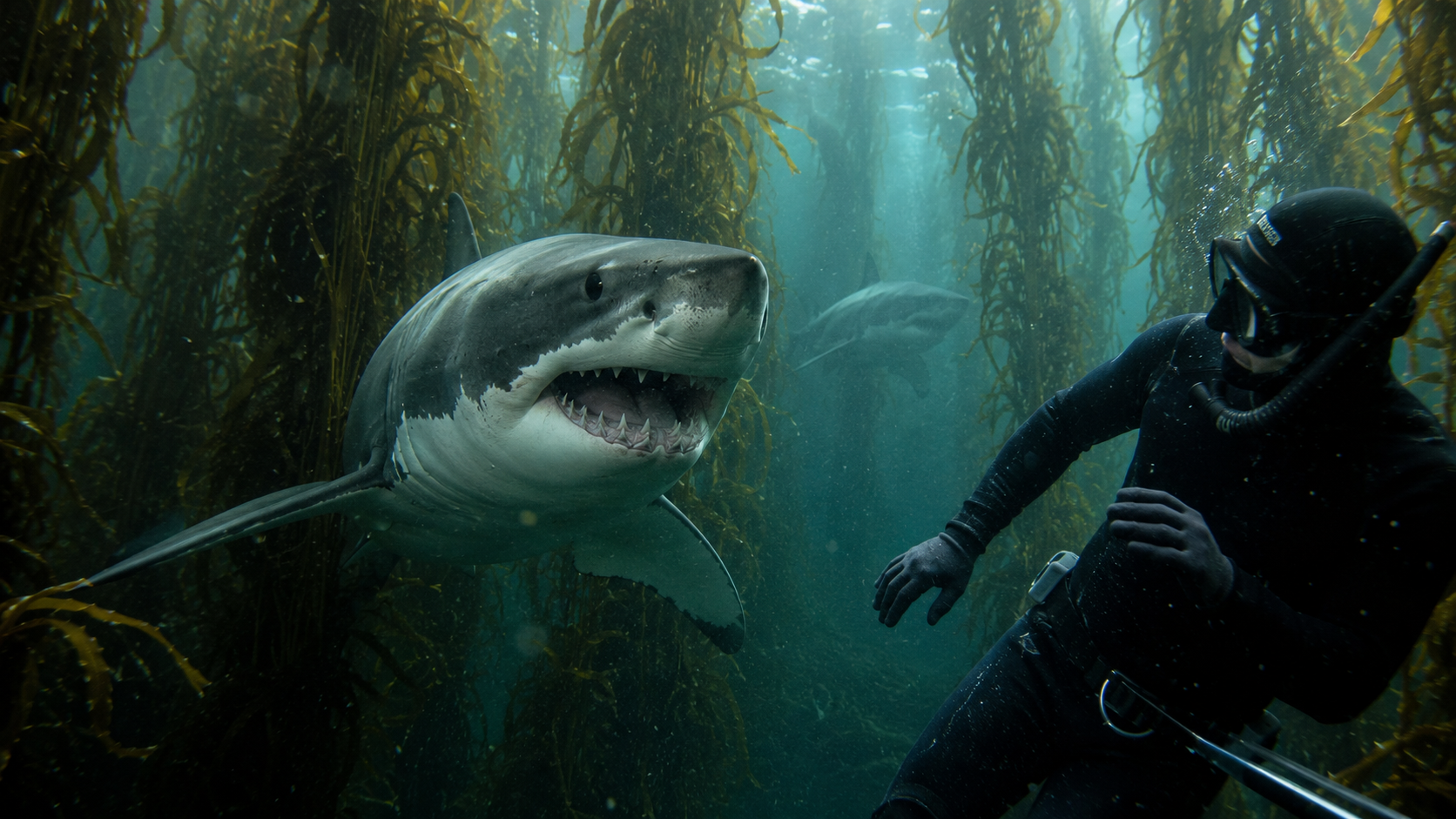 They thought kelp forests were safe until white sharks started ...