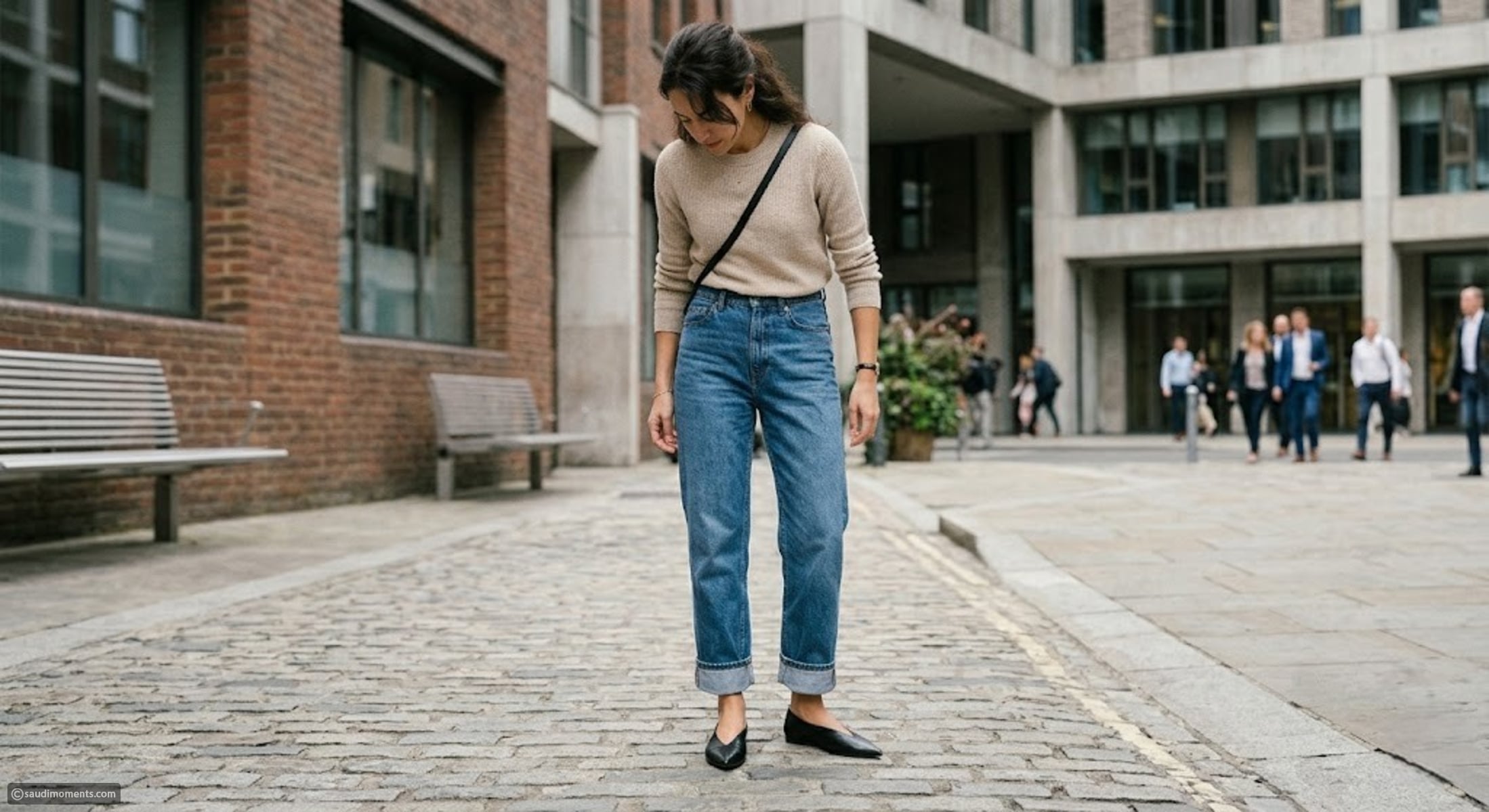 Cuffed jeans are making a comeback. Pair them with this unexpected shoe ...