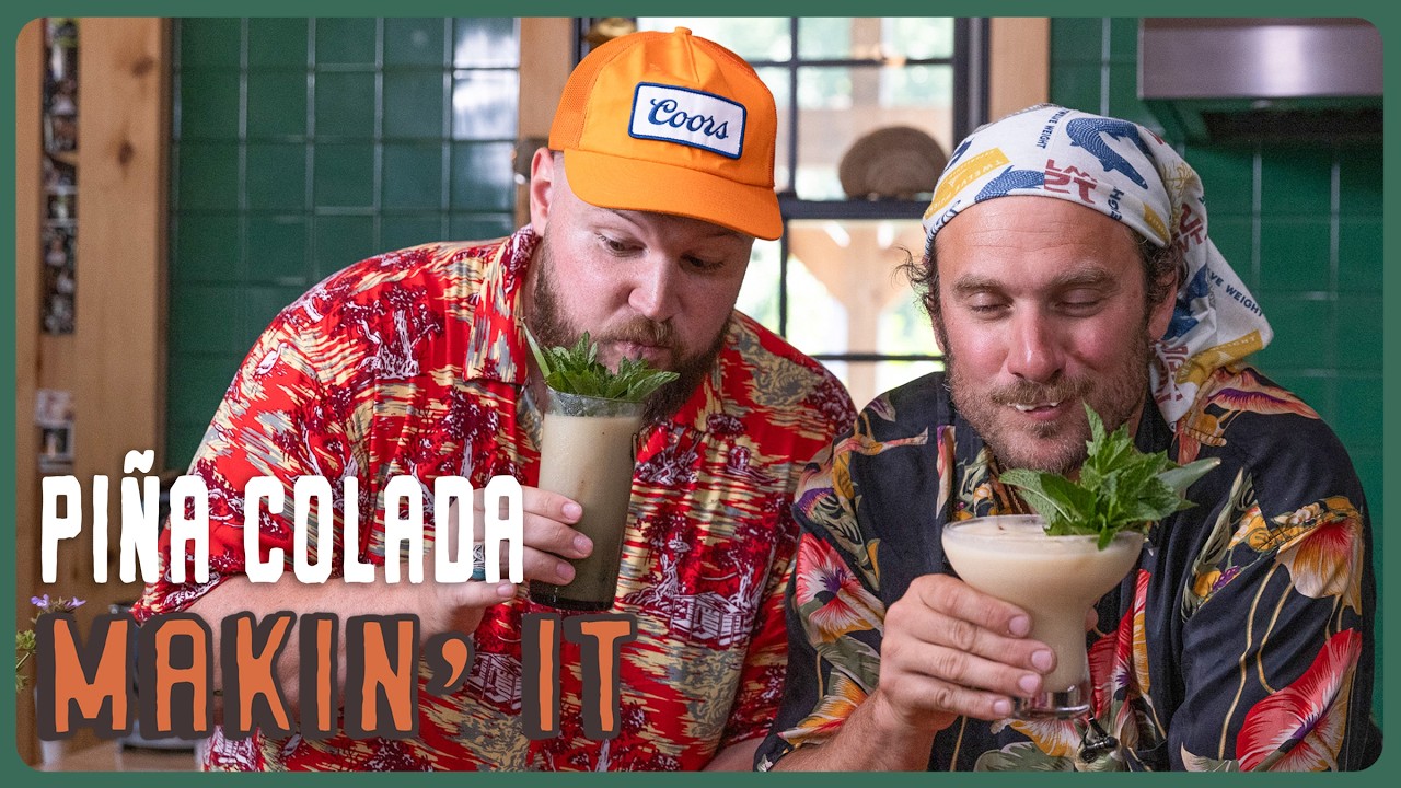 Blend frozen piña coladas for a refreshing tropical treat