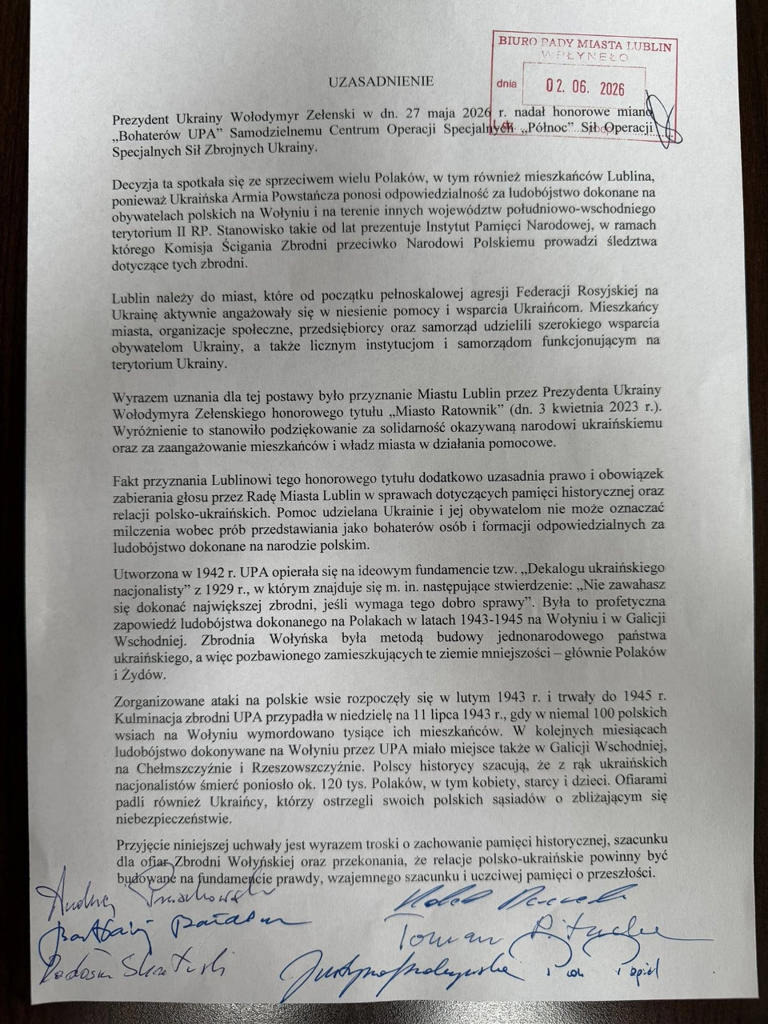 Radni PiS: nadanie honorowego miana „Bohaterów UPA” jednostce ...