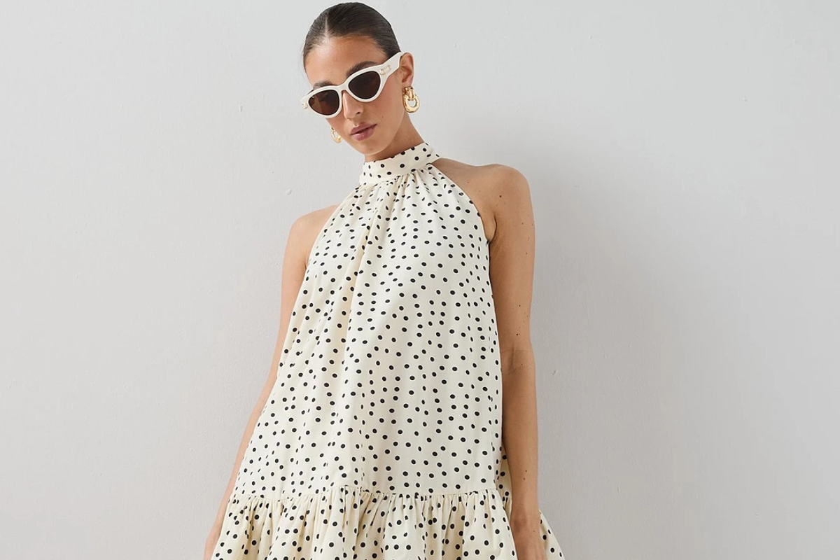 This polka dot mini dress from Very is set for summer occasion season ...