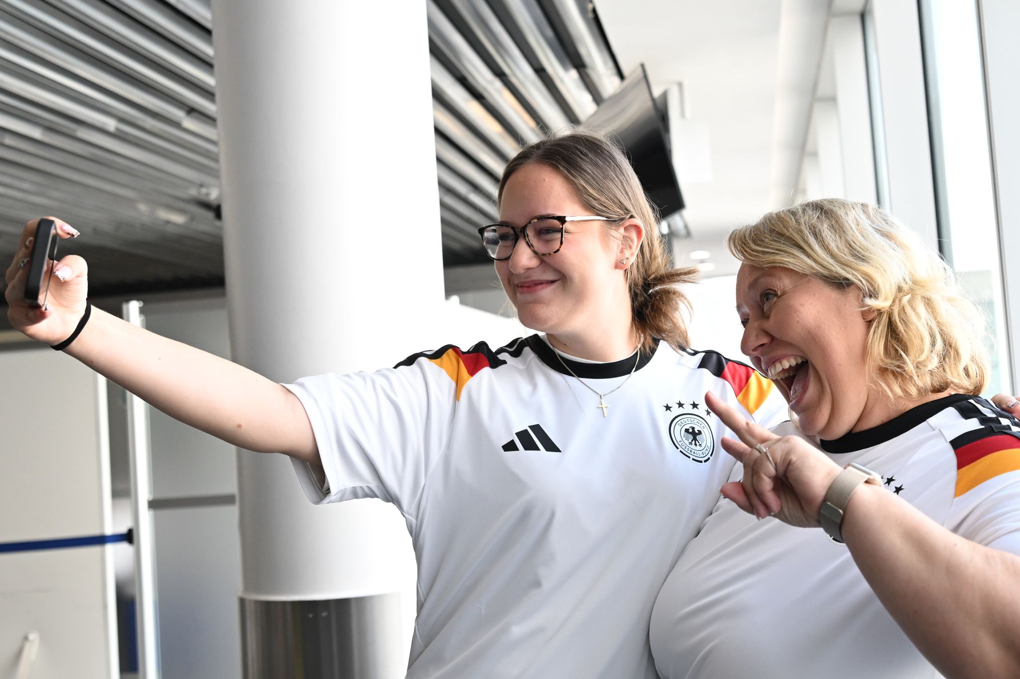 National team shirts for passengers on Germany flight to World Cup