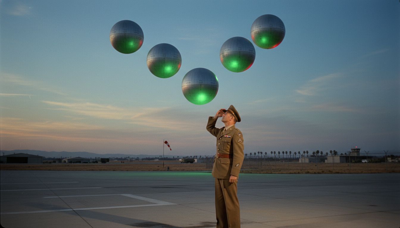17 metallic spheres and orbs filmed on camera