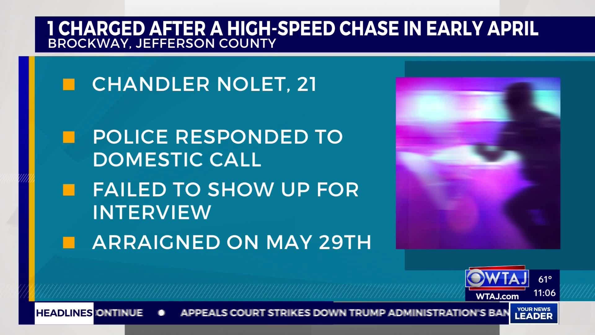 One charged after high-speed motorcycle chase in Jefferson County