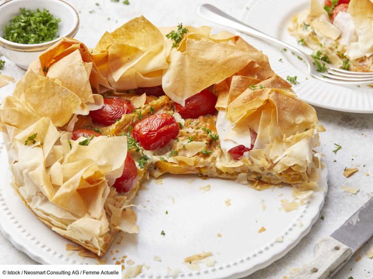 Idée dîner facile qui en jette : la recette de tarte croustillante feta ...
