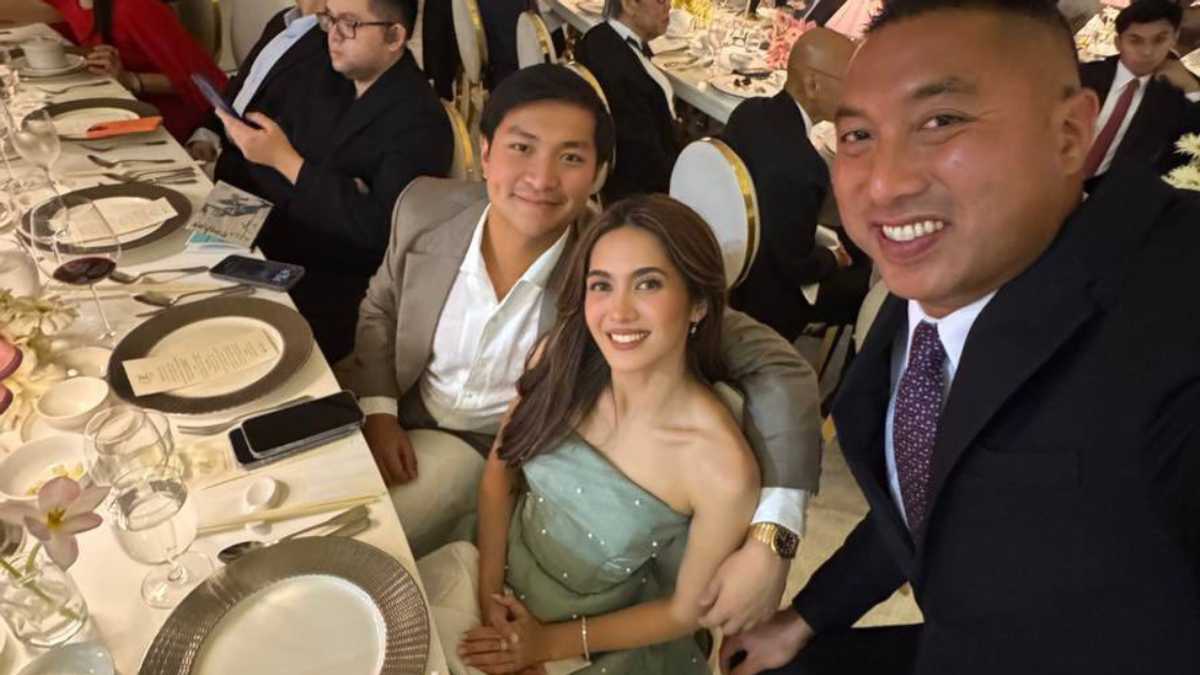 Atasha Muhlach at anak ni Ramon Ang na si Jacob, spotted sa isang wedding