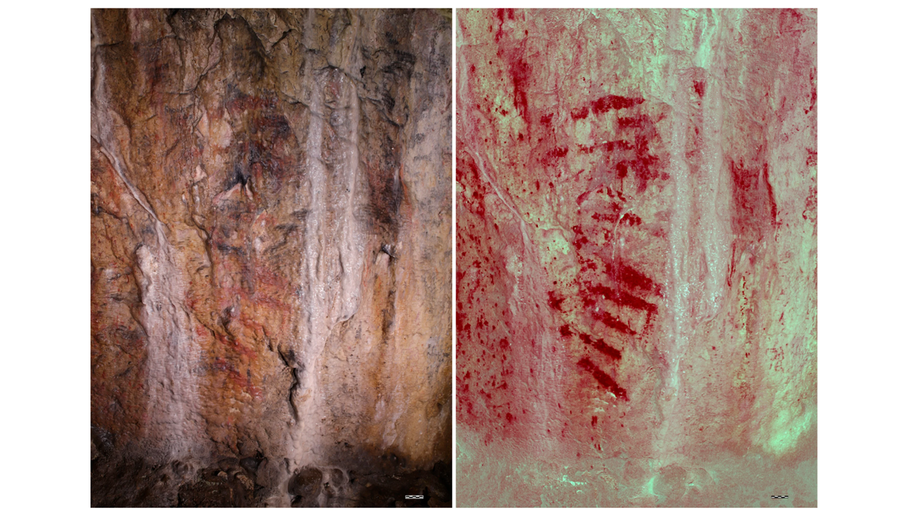17,000-year-old stripes of red in a Welsh cave are the oldest rock art ...