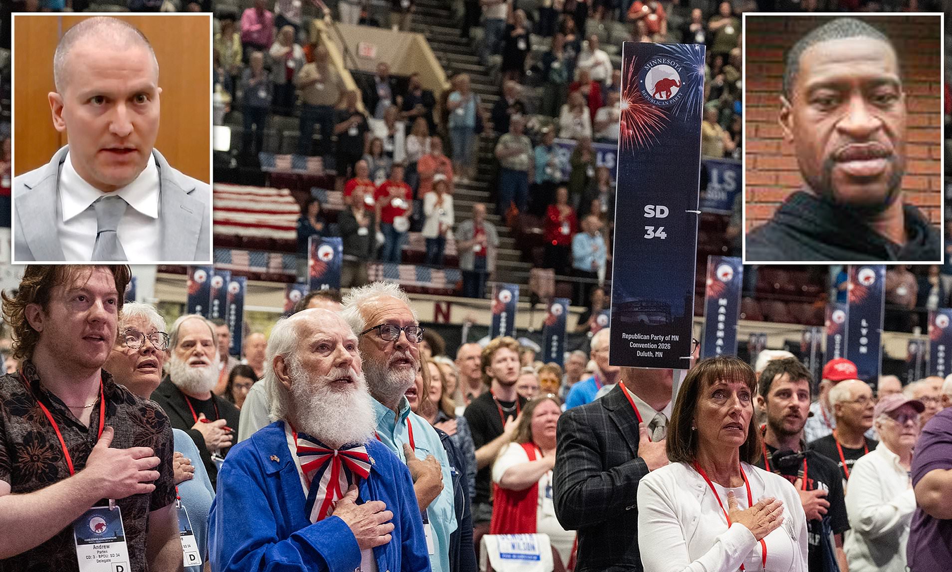 Minnesota GOP convention holds moment of silence for Derek Chauvin