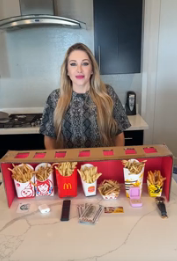 Can you identify the French fry?