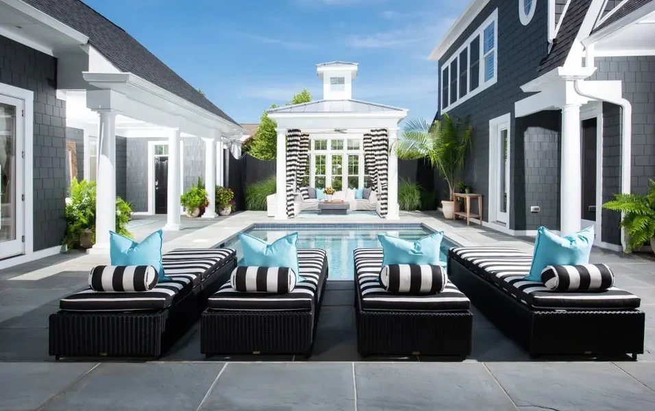 Vacation homes embrace bold colors and luxe outdoor living