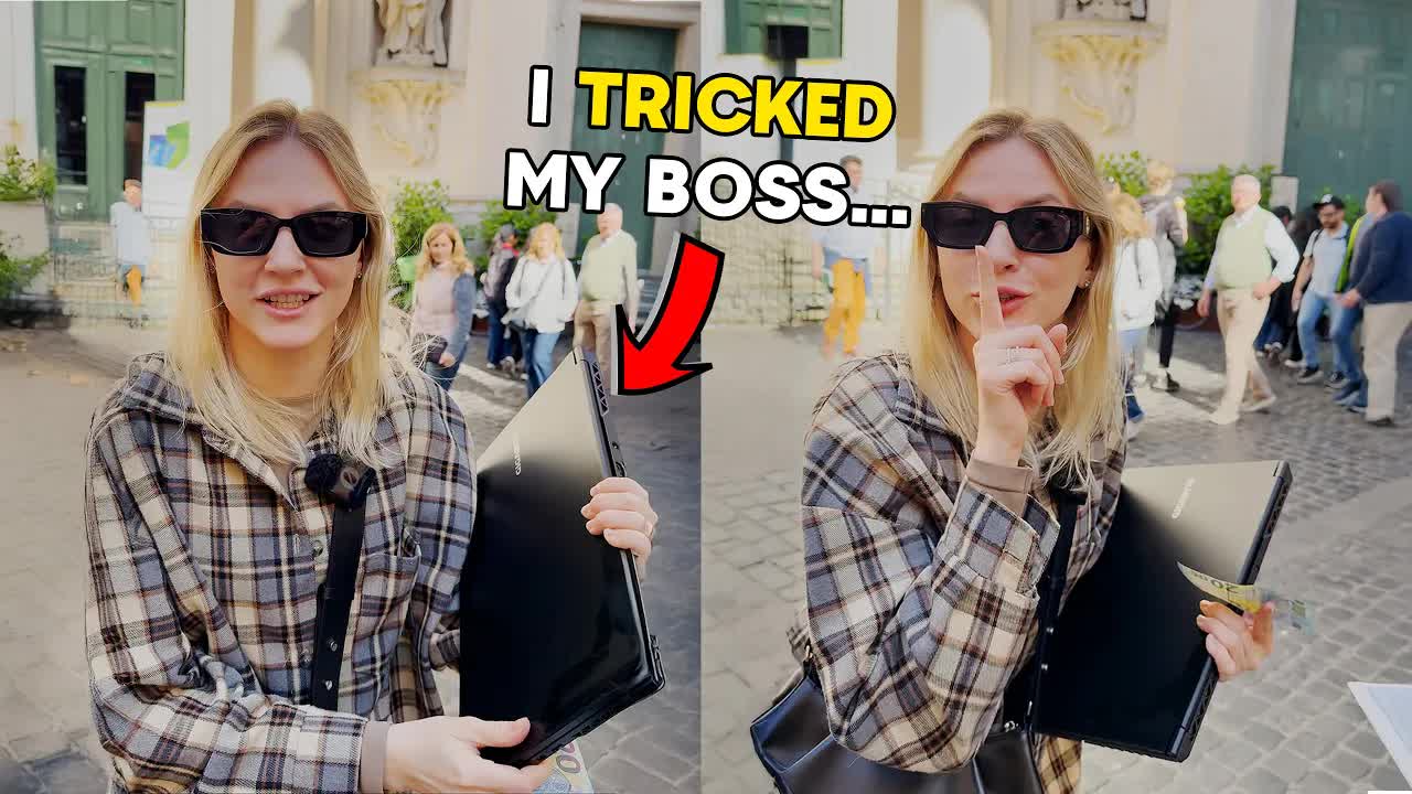 She let a street artist paint her boss's laptop without asking