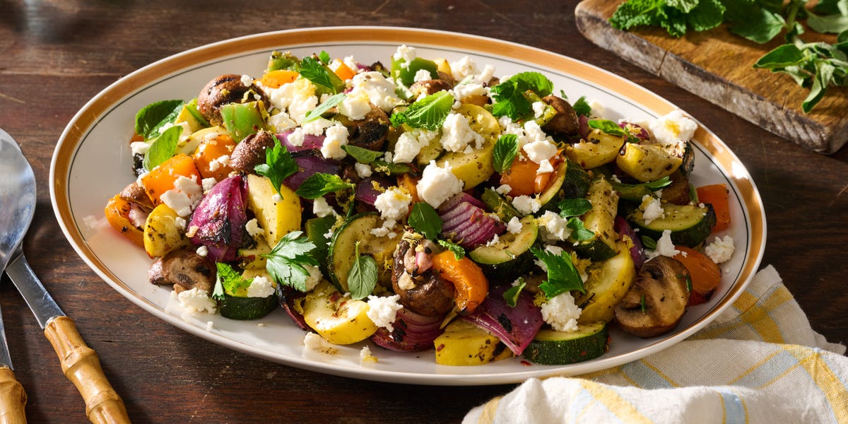You'll want to load your plate with Ree Drummond's big grilled veggie salad
