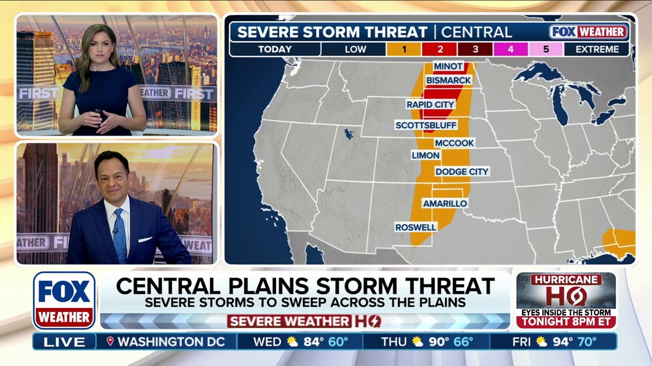 Severe storms to reignite over Plains from North Dakota to Texas with ...