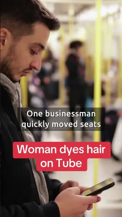 Woman stuns commuters by dyeing hair mid-Tube journey