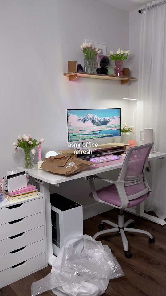 ASMR office refresh after a busy creative day