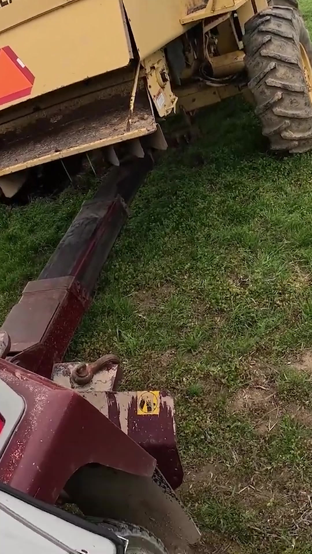 How to tow a burnt combine