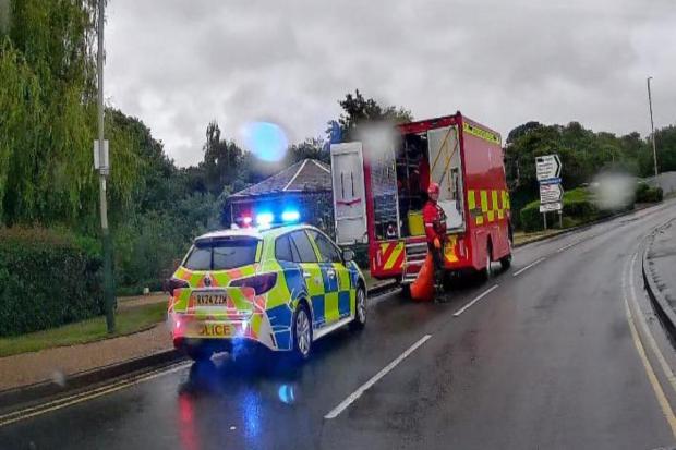 Emergency services descend on hospital grounds after incident