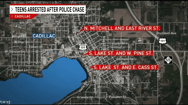 Two teen boys arrested after 3 a.m. chase ends on train tracks in Cadillac