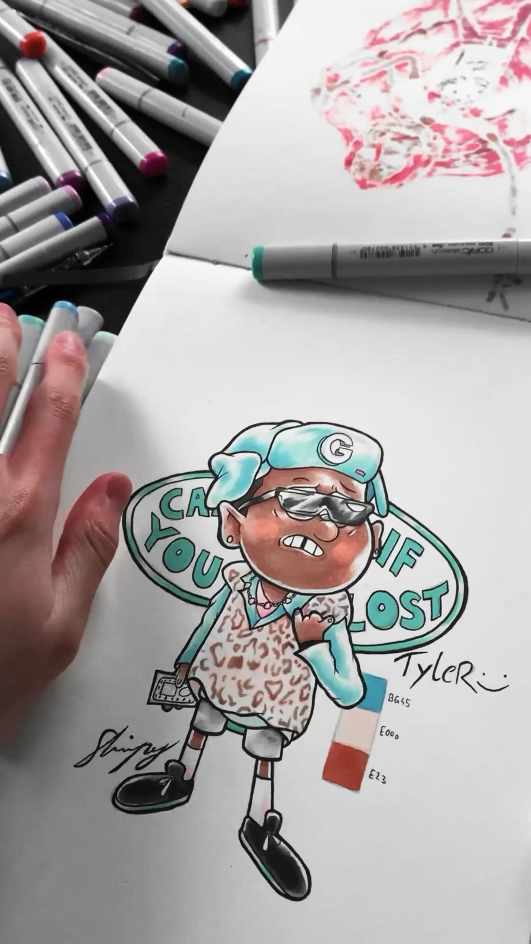 Drawing Tyler the Creator as Gravity Falls characters