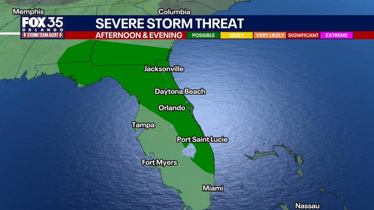 Orlando weather: Strong storms possible for parts of Central Florida
