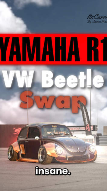 1972 VW Beetle with bike engine swap and copper wide body