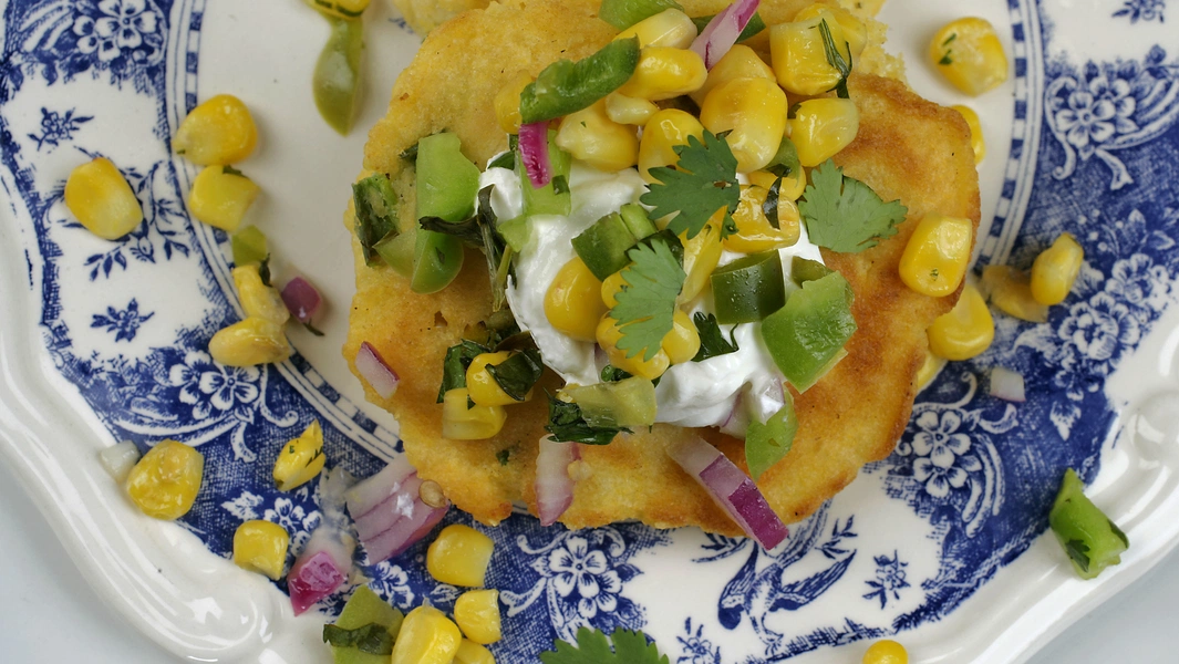 Crispy corn fritters to brighten your table