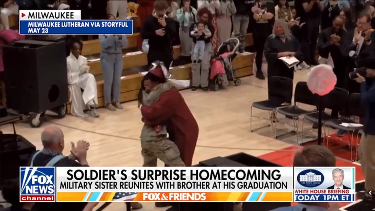 Military sister reunites with brother at his graduation after serving ...