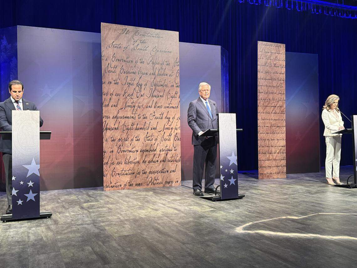 Sparse final debate stage in SC GOP gov primary mostly ignores those ...