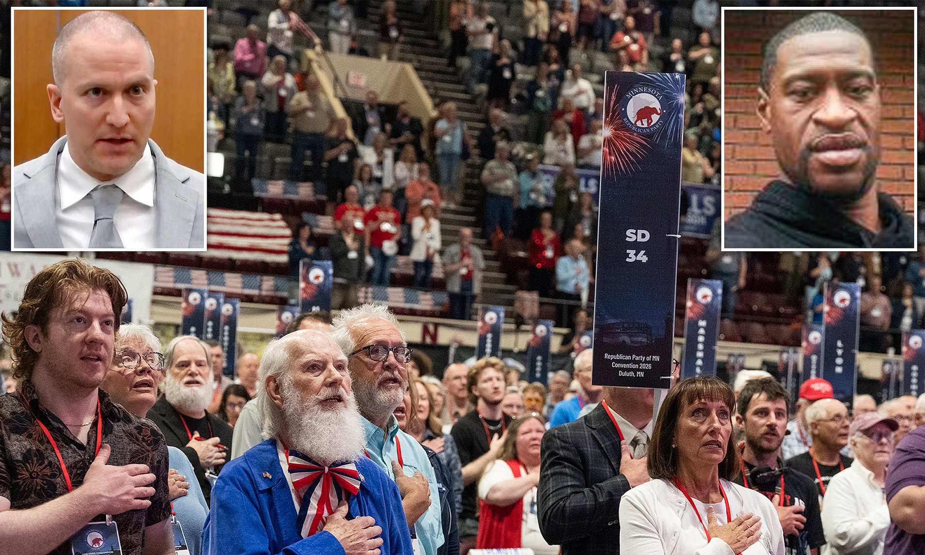 Minnesota GOP convention holds moment of silence for Derek Chauvin