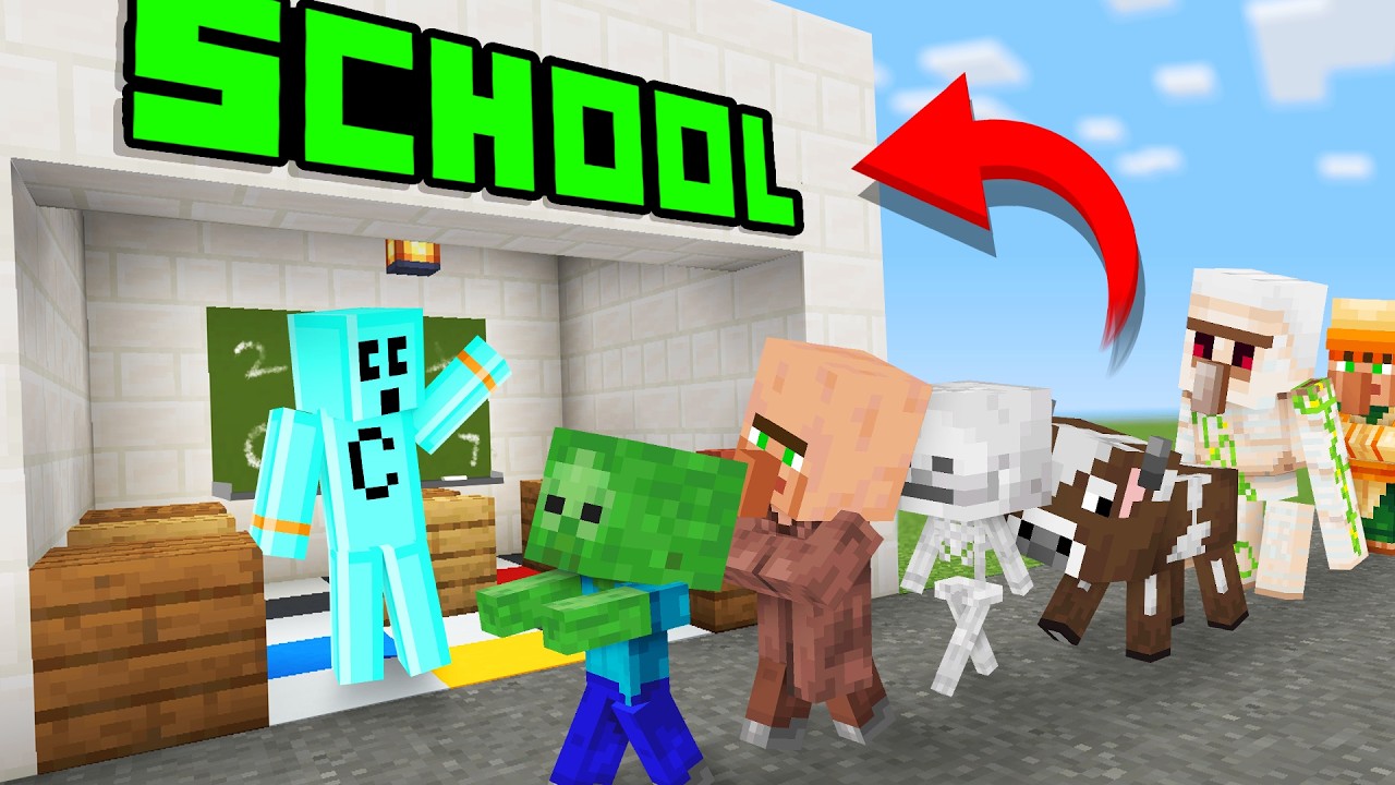 Opening a custom school for all the different Minecraft mobs