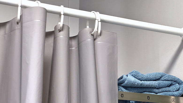 12 shower curtain colors that go well with a gray bathroom