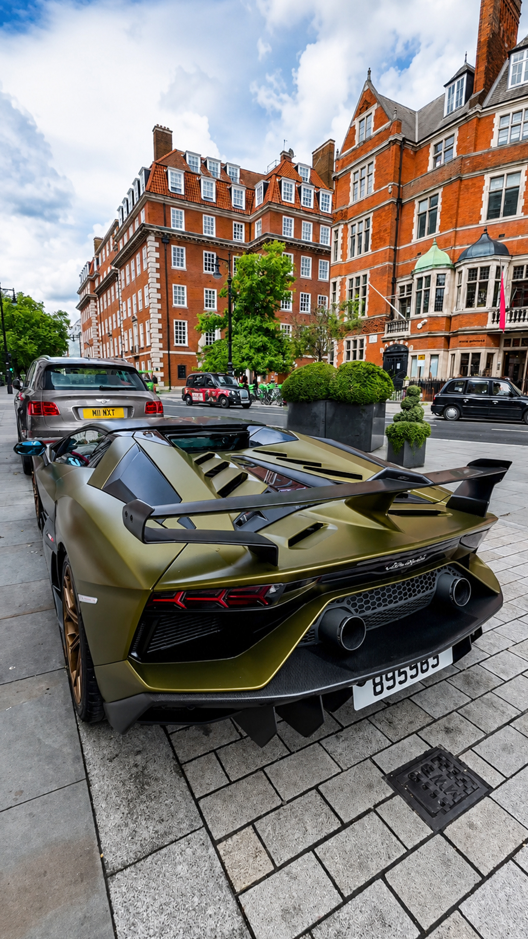 Lamborghini Aventador wearing a distinct satin green finish