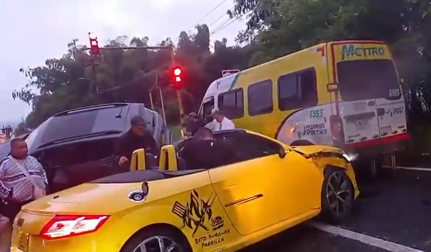 Capturaron a conductor que provocó choque contra siete vehículos en ...