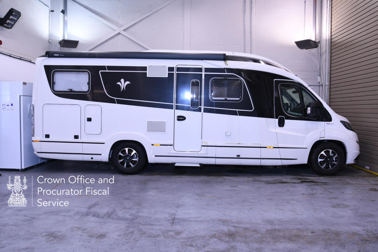 Peter Murrell - inside the motorhome with just four miles on the clock ...
