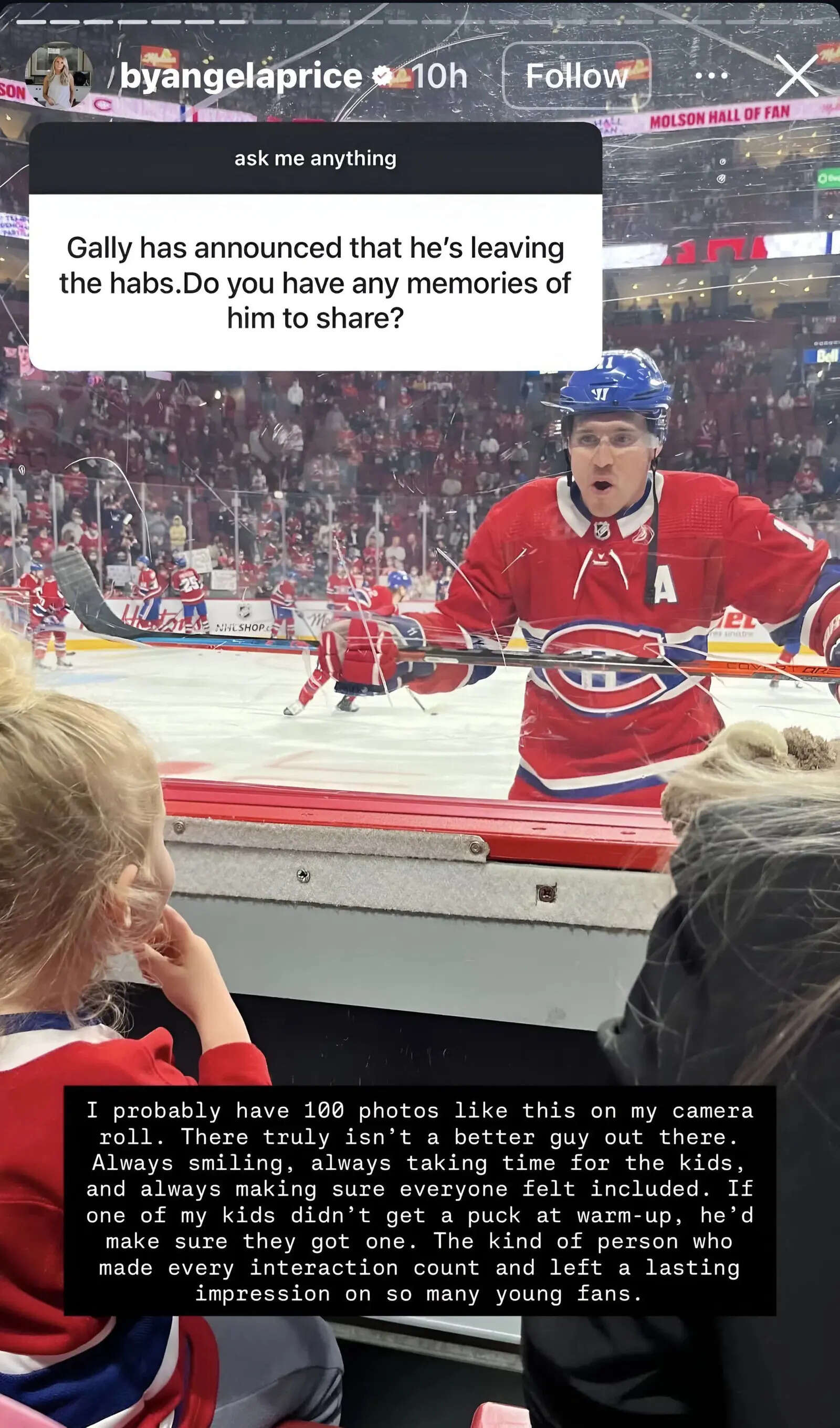 NHL star Carey Price wife Angela Price praises Brendan Gallagher as ...