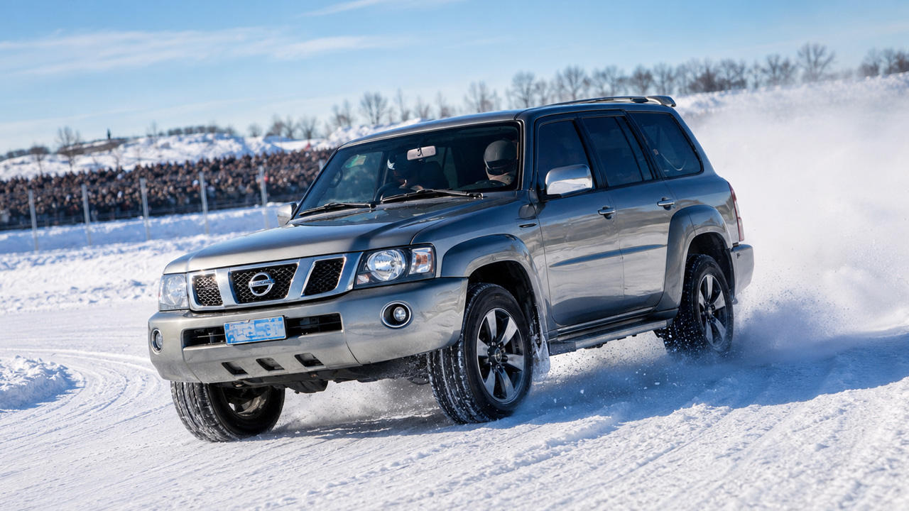 Can a 1300HP patrol control ice racing?