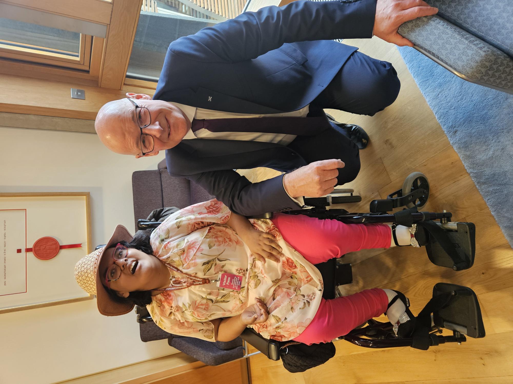 Inspirational Sheffield teenager welcomed to Holyrood during memorable ...